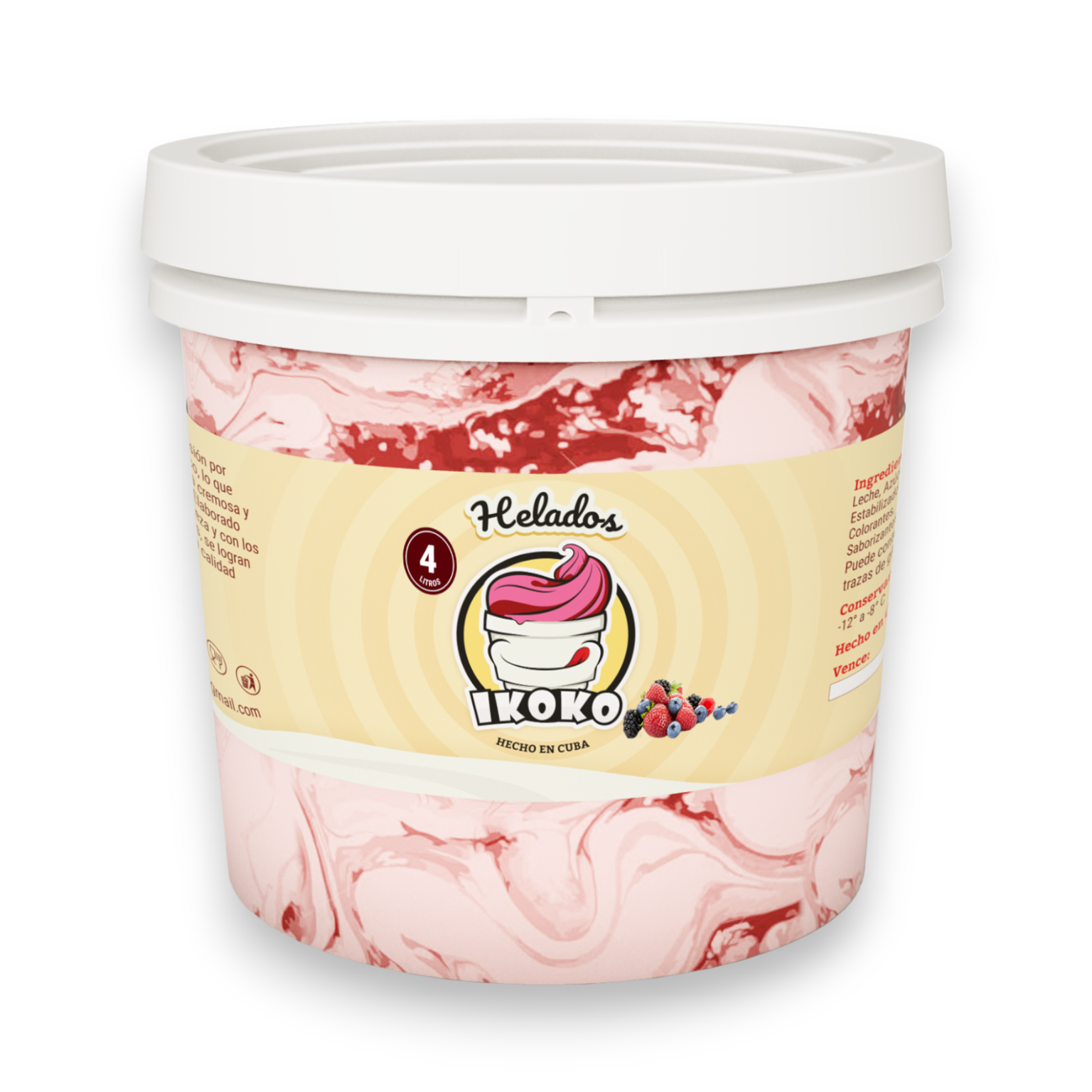 Helado de Frutos del Bosque 4 Litros – Lacteos Ikoko